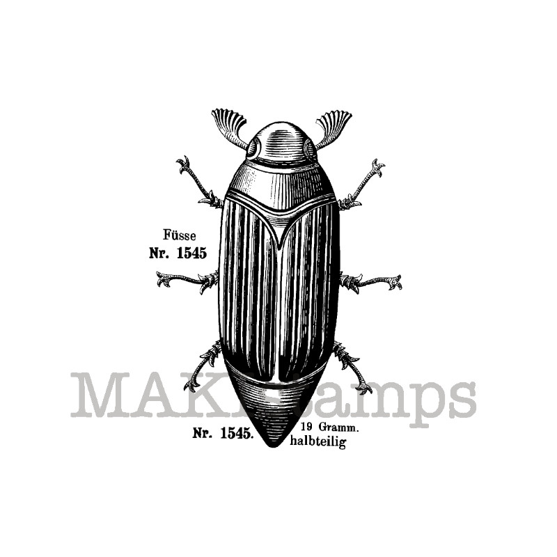 Gardening stamp / Summer chafer stamp / bug rubber stamp (140211 ...